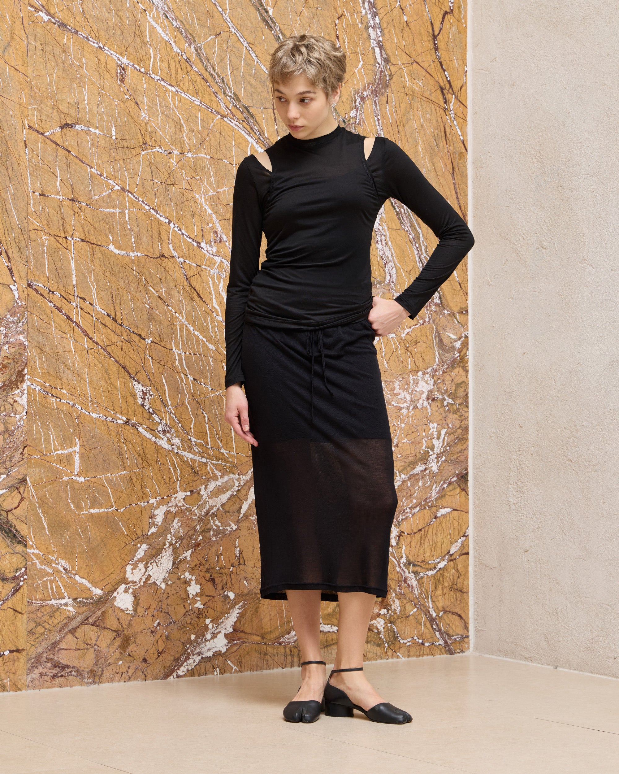 DOUBLE LAYER SHEER SKIRT – LUMi EASE